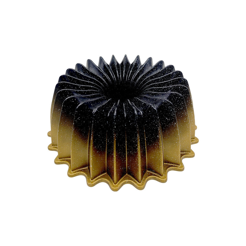 Wavy Ridge Cast Aluminum Bundt Pan - Premium Non-Stick Bakeware