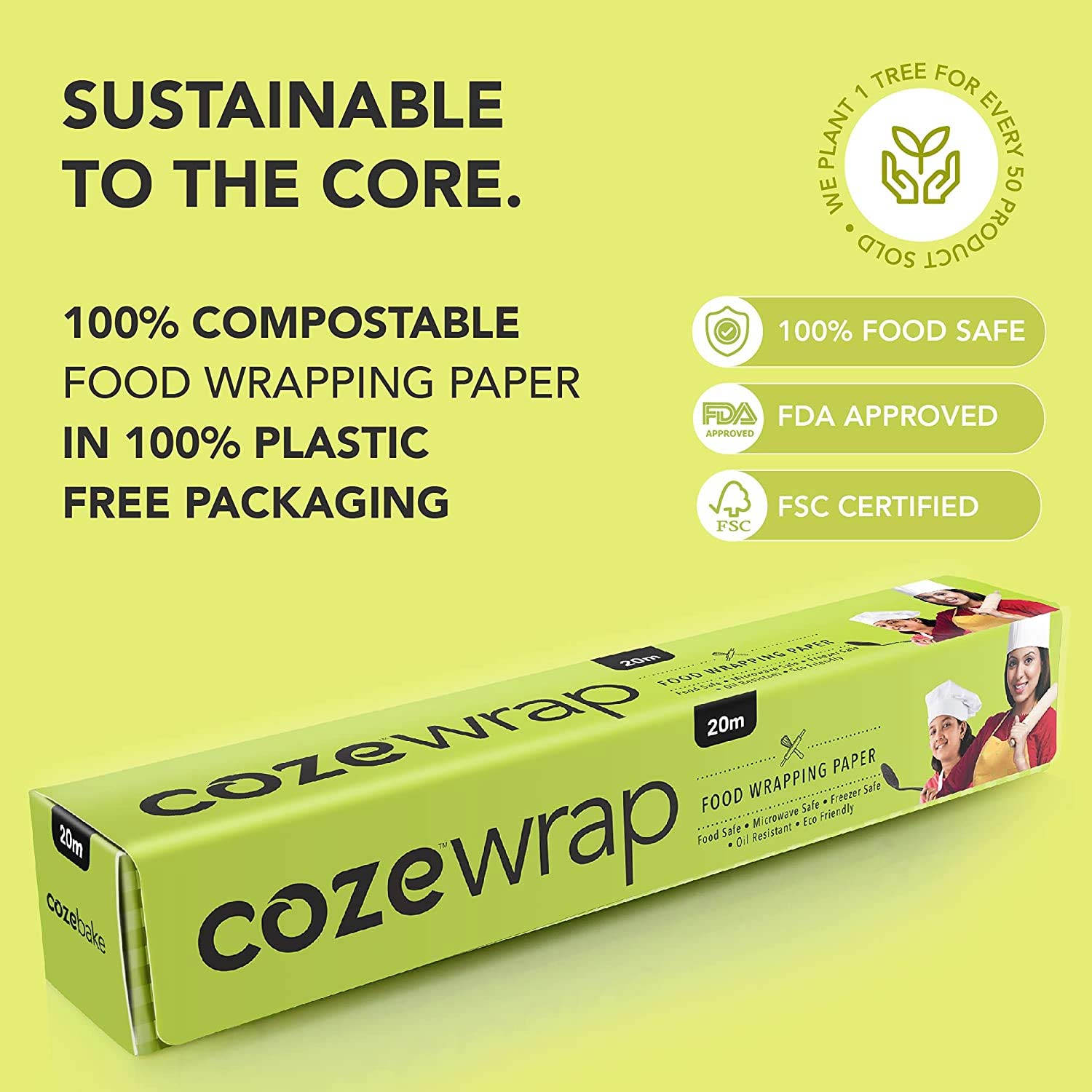 Buy Coze Food Wrapping Paper Roll Online in India